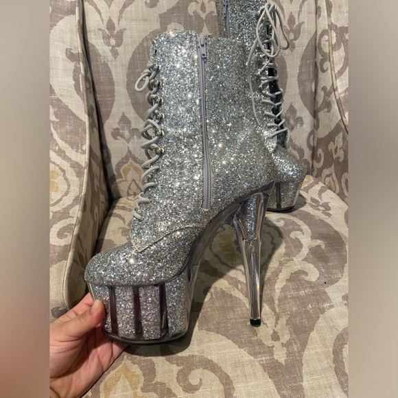Pleaser | Shoes | Pleaser Glitter Platform Heels | Poshmark